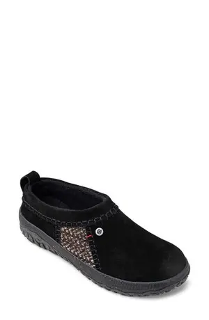 Minnetonka Tamarra Fleece Lined Slipper - Black