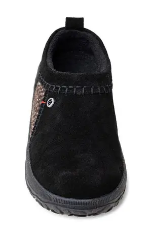 Minnetonka Tamarra Fleece Lined Slipper - Black