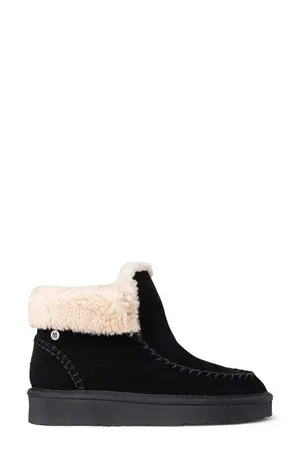 Minnetonka Chandra Faux Shearling Lined Bootie - Black