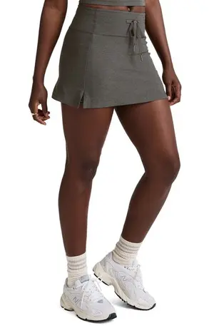 Beyond Yoga Space Dye Go Pocket Skort - True Gray Heather