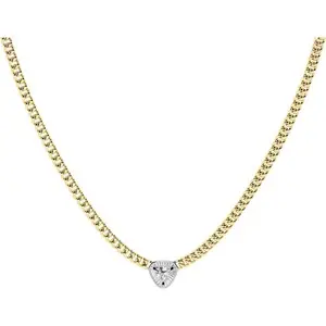 HAUTECARAT Trillion Cut Lab Grown Diamond Pendant Necklace - 18k Yellow/blackened Gold