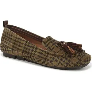 Naturalizer Betsy Tassel Moc Toe Loafer - Olive Multi