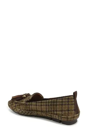 Naturalizer Betsy Tassel Moc Toe Loafer - Olive Multi