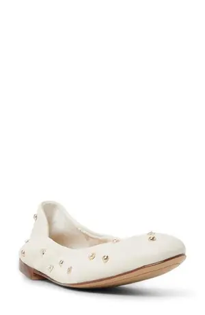 Ted Baker London Lottie Studded Ballerina Flat - Bone