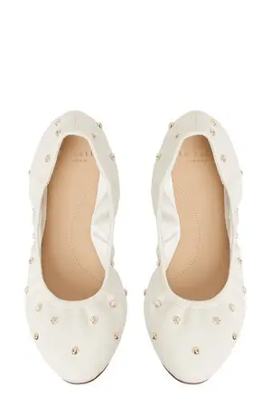 Ted Baker London Lottie Studded Ballerina Flat - Bone