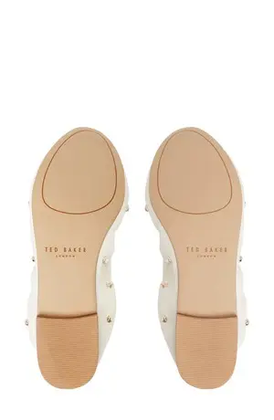 Ted Baker London Lottie Studded Ballerina Flat - Bone