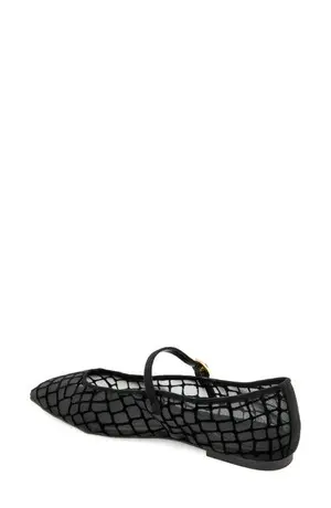 KENNETH COLE Jasper Mary Jane Flat - Black/black Mesh