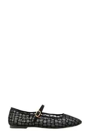KENNETH COLE Jasper Mary Jane Flat - Black/black Mesh