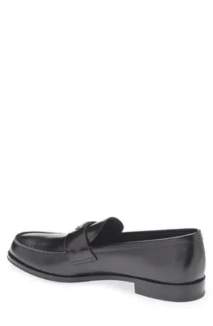 Prada Triangle Logo Leather Loafer