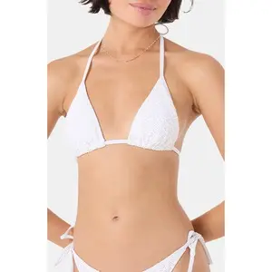 Roxy Mini Tiki Triangle Bikini Top - White