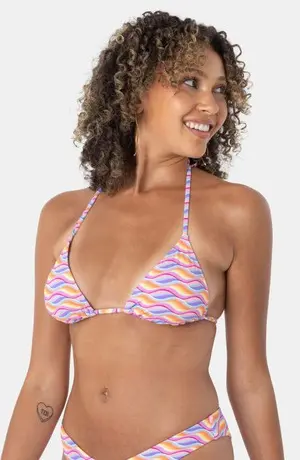 Roxy High Tide Tiki Triangle Bikini Top