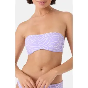 Roxy Sunshine State Of Mind Bandeau Bikini Top - Purple Multi