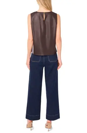 Vince Camuto Faux Leather Tank