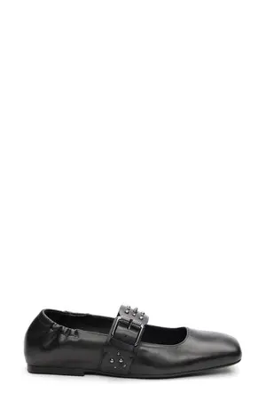 Ash Beverly Mary Jane Flat - Black