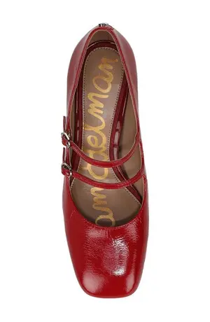 Sam Edelman Sarah Mary Jane Pumps - Deep Scarlet