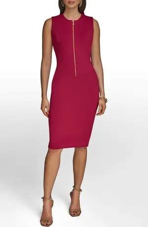 Donna Karan New York Sleeveless Sheath Dress - Sangria