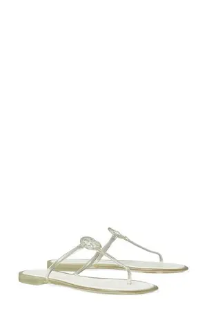 Tory Burch Mini Miller Jelly Thong Sandal - Clear/silver