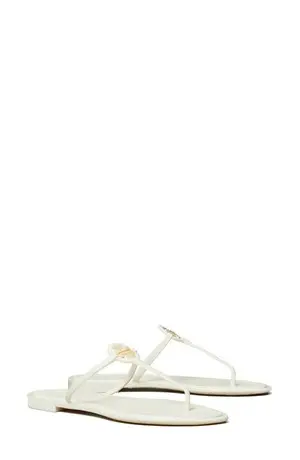 Tory Burch Mini Miller Jelly Thong Sandal - Ivory/gold