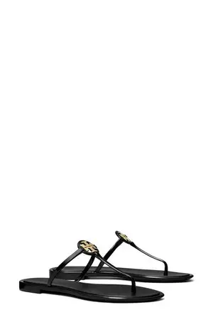 Tory Burch Mini Miller Jelly Thong Sandal - Perfect Black/gold