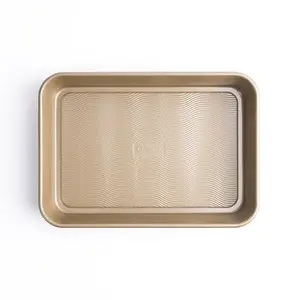 CUISIPRO 13.5 X 9.5-inch Rectangular Steel Nonstick Roasting Pan - Brown