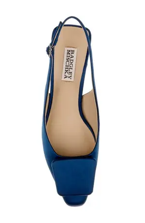 Badgley Mischka Gracen Slingback Pump - Navy Satin