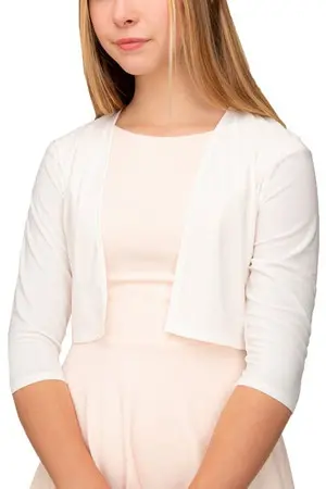 UN DEUX TROIS Cropped Bolero Jacket - Ivory