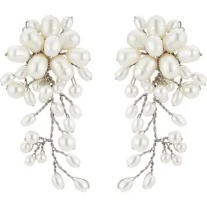 UNTAMED PETALS Moore Freshwater Dangle Earrings - Silver