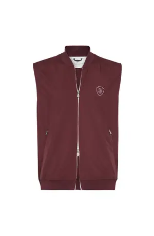 Brunello Cucinelli Nylon Zip-up Vest - Amaranth