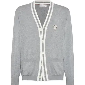 Brunello Cucinelli Cotton Cardigan - Grey