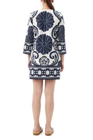 Trina Turk Amy Border Print Shift Dress
