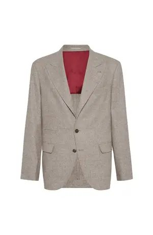 Brunello Cucinelli Prince Of Wales Blazer - Bark