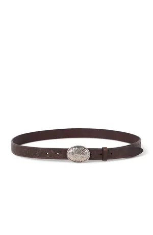 Brunello Cucinelli Calfskin Leather Belt - Ebony