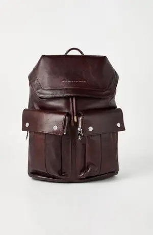 Brunello Cucinelli Calfskin Leather Leisure Backpack