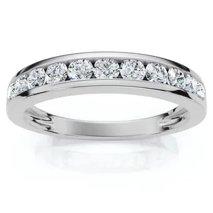 BLISS DIAMOND 1/2ct Diamond Wedding Band Lab Grown - 14k White Gold