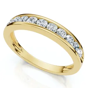 BLISS DIAMOND 1/2ct Diamond Wedding Band Lab Grown - 14k Yellow Gold