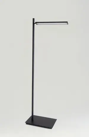 BRIGHTECH Linden 53" Matte Black Modern Pharmacy Led Floor Lamp With Adjustable Shade - Classic Black