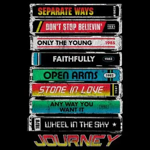JOURNEY Tape Deck Stack Graphic T-shirt