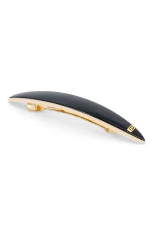 Alexandre De Paris Acetate Panama Barrette - Black