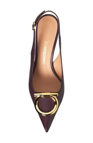 FERRAGAMO Sara Pointed Toe Slingback Pump