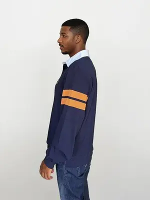 LEDGER & FORD Legacy Rugby Shirt - Navy