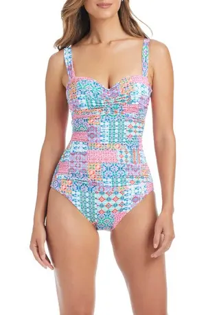 BLEU BY ROD BEATTIE Shirred Underwire One-piece Swimsuit