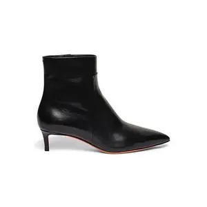 Santoni Leather Ankle Boot - Black