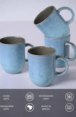 PORTO BRASIL Coup Mug Set Of 4 - Breeze