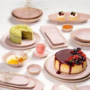 PORTO BRASIL Rectangular Platter Medium Set Of 4 - Litchi