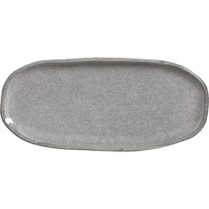 PORTO BRASIL Shallow Organic Oval Platter Small Set Of 4 - Dust