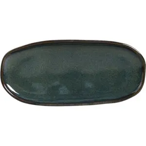 PORTO BRASIL Shallow Organic Oval Platter Small Set Of 4 Oceano