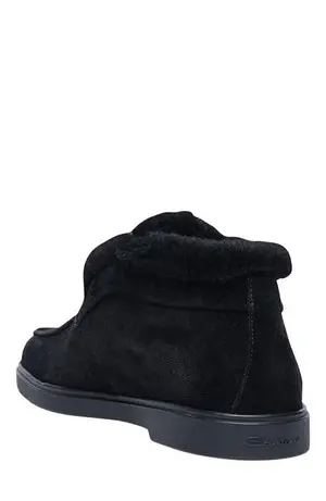 Santoni Suede Desert Boot - Black
