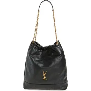 Saint Laurent Large Jamie Patchwork Leather Shoulder Bag - Noir