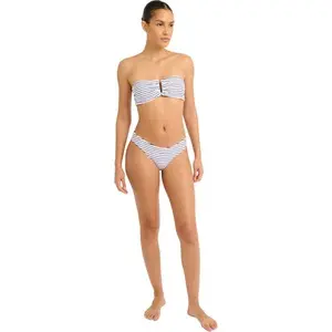 Onia Genevieve Bandeau Bikini Top - White/deep Navy