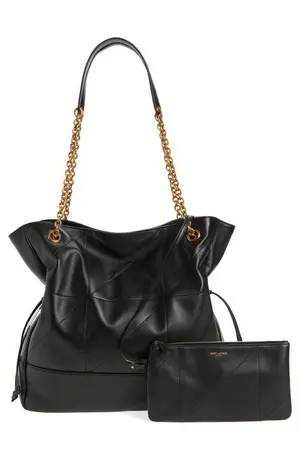 Saint Laurent Jamie 4.3 Patchwork Leather Shopper - Noir